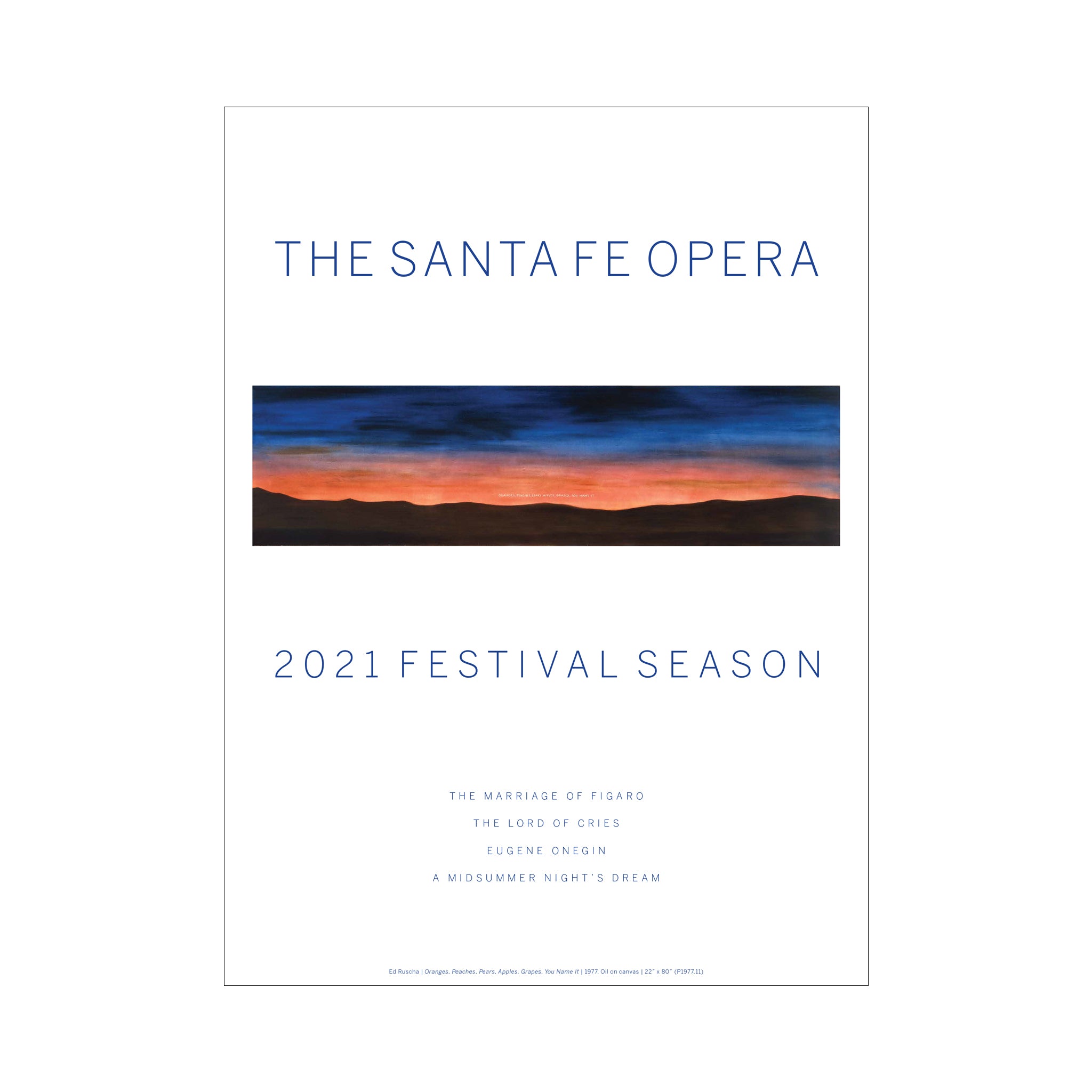2021 Season Poster (Standard Vertical Format) – The Santa Fe Opera